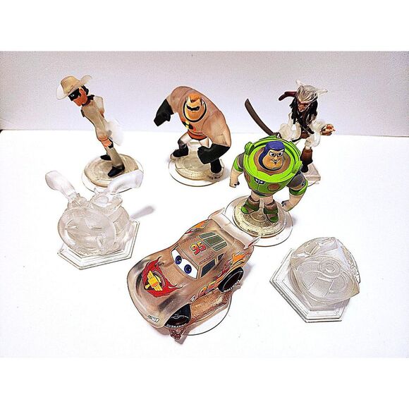 Disney | Toys | Disney Infinity Crystal Figures 7 Figs Lot Buzz Sparrow ...